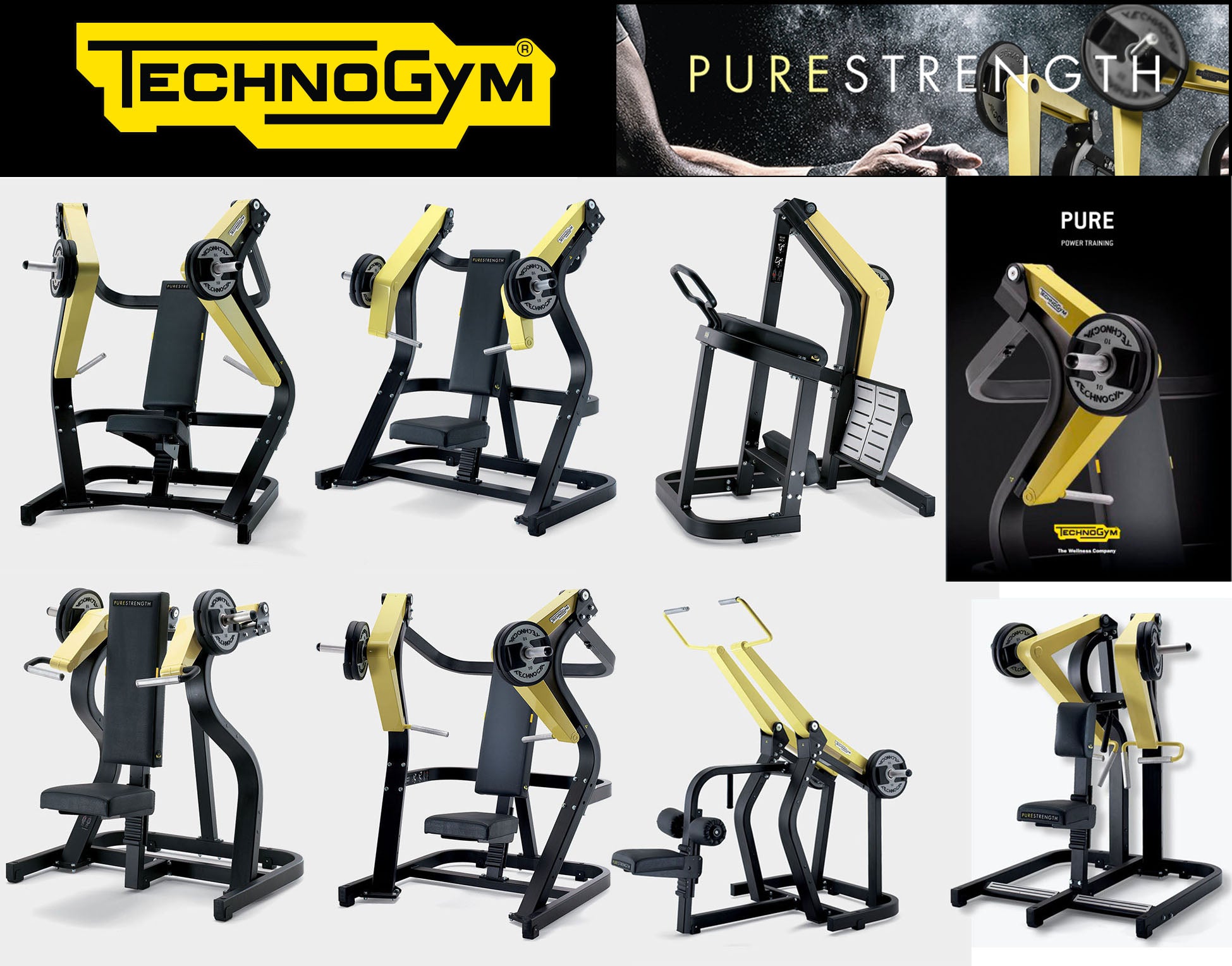 TechnoGym Pure Strength Set: 7 Plate Loaded Kraftgeräte | Dank Sportgeräte